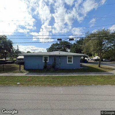 Unoccupied car left in yard and street near businesses, Fort Lauderdale ...