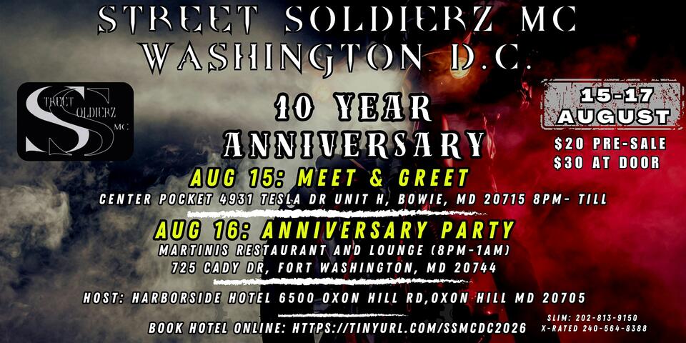 STREET SOLDIERZ MC WASHINGTON DC 10TH ANNIVERSARY | NewsBreak