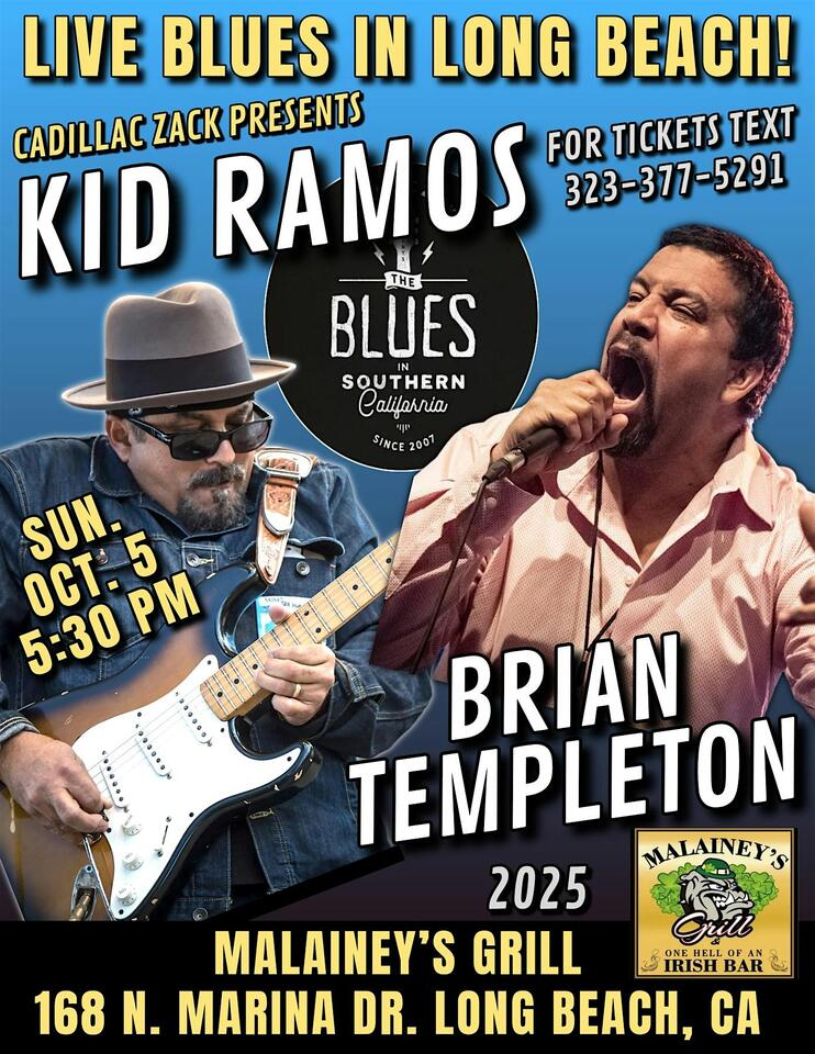 KID RAMOS with BRIAN TEMPLETON - Two Blues Legends - in Long Beach ...