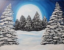 Join us for this beautiful Winter Moon paint and sip painting event ...