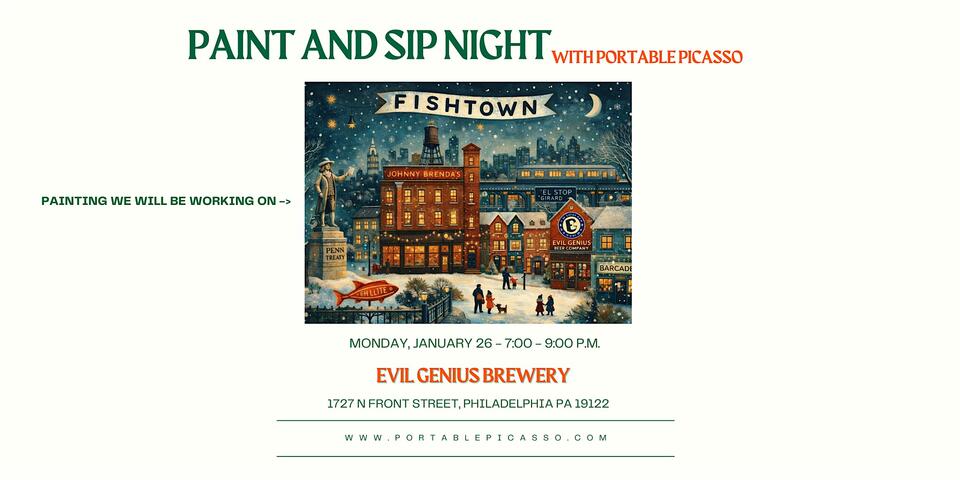 Paint and Sip - Winter Themed Fishtown | NewsBreak