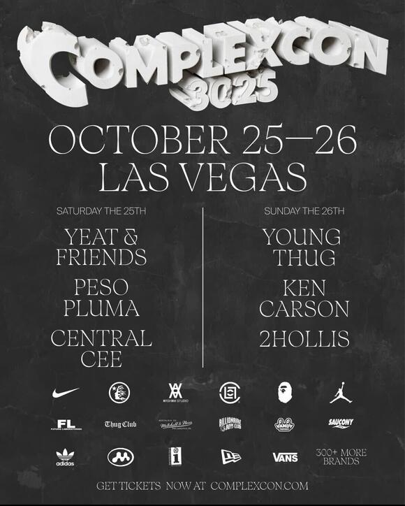 Young Thug, Yeat, and More Confirmed for ComplexCon's 2025 Las Vegas ...