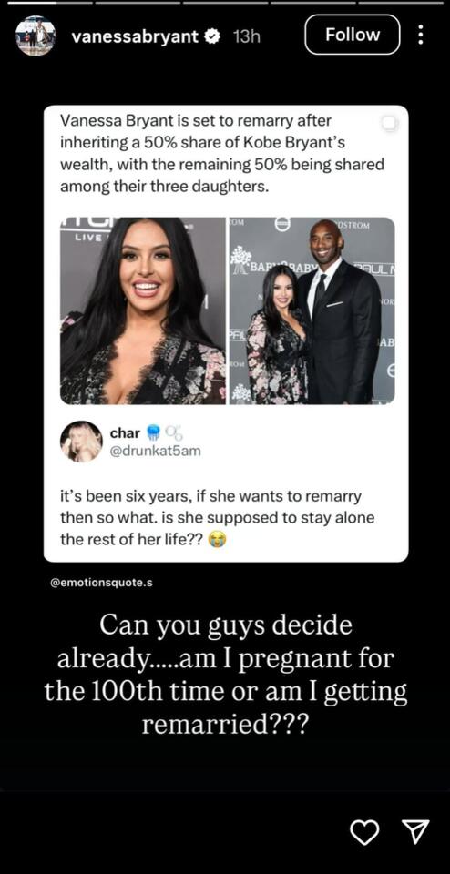 Vanessa Bryant Finally Breaks Silence on Wild Reports Of Pregnancy and ...