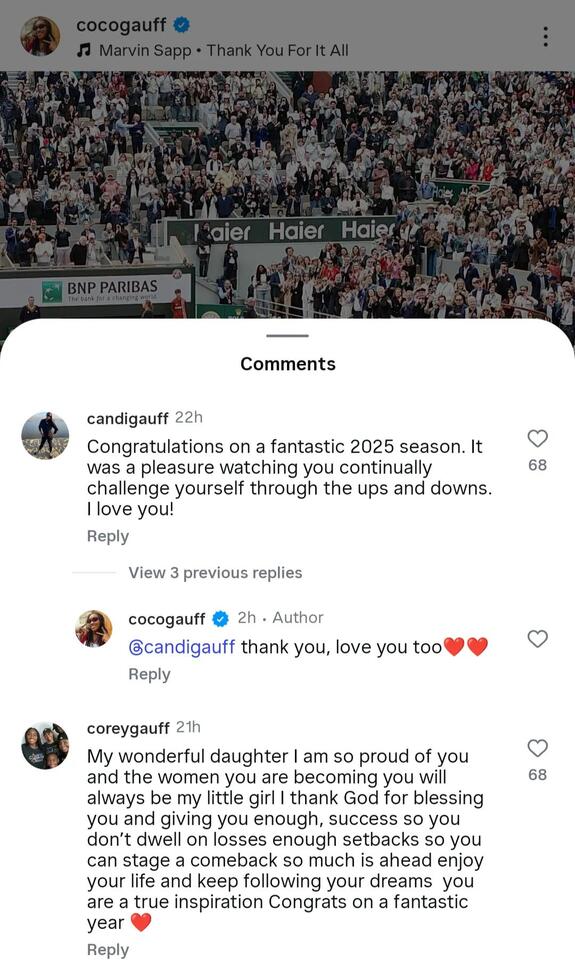 Coco Gauff Receives Messages From Father, Mother, and Boyfriend As She Reveals Her True Feelings ...