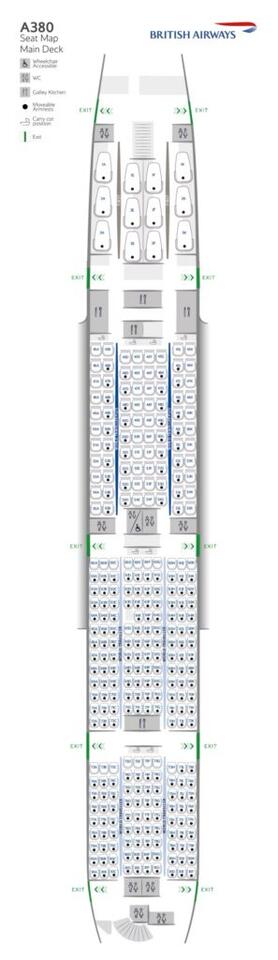 British Airways Accidentally Leaks New A380 Seat Map, World's Largest ...