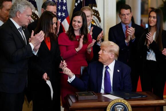 Trump Signs Laken Riley Act into Law, Honors Victim’s Family - NewsBreak