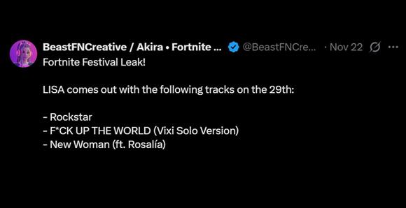 Lisa Fortnite Release Date & All Cosmetic Items Leaked (BLACKPINK ...