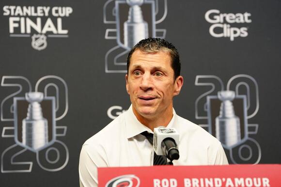 Hurricanes coach Rod Brind’Amour reacts after 2026 Stanley Cup win ...