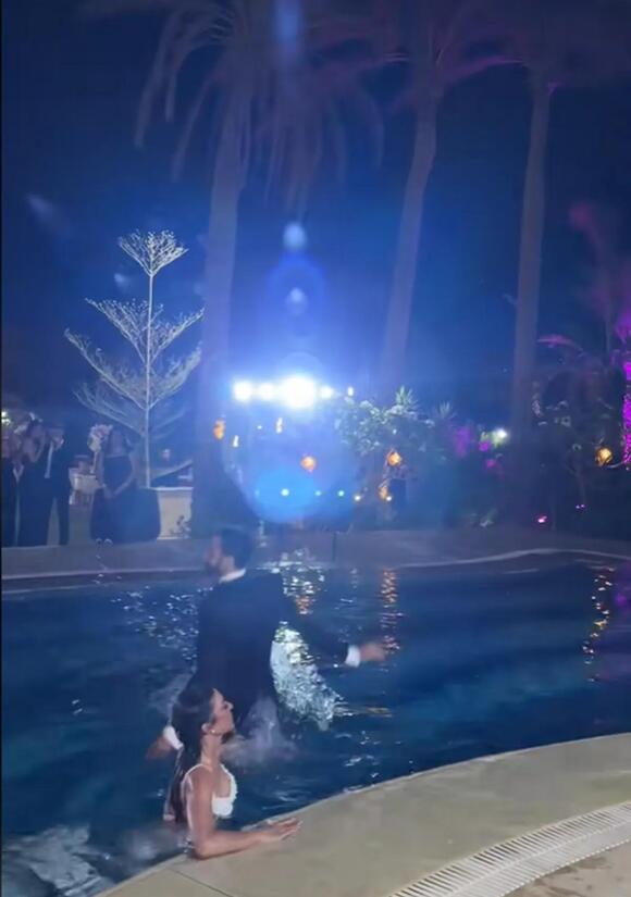 Viral Video of Bride Groom at a Wedding Party by the Pool Sparks Heated ...