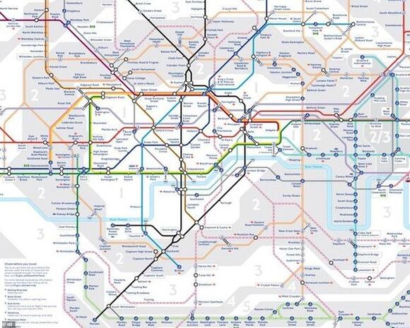 London Tube Map Zones