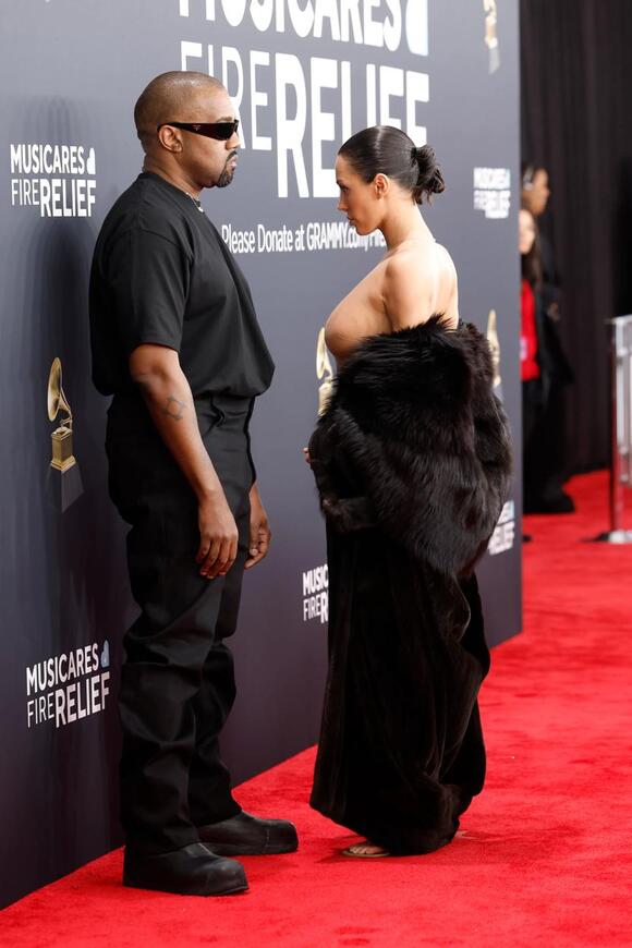Did Kanye West’s wife Bianca Censori violate the Grammys 2025 dress ...