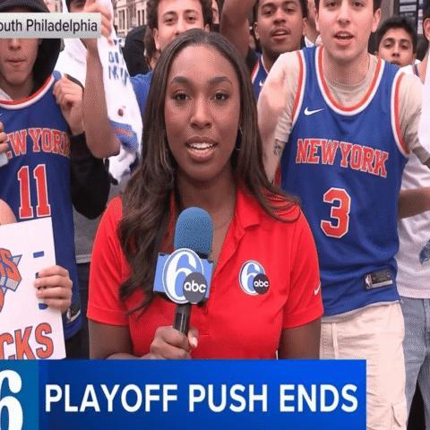 Overly-excited Knicks Fans ‘Mob’ Reporter Cheyenne Corin Following Win ...