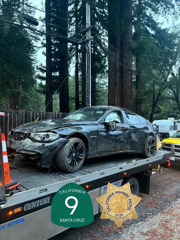 BMW Plunges 70 Feet Off California Highway as Rain-Slick Roads Trigger ...