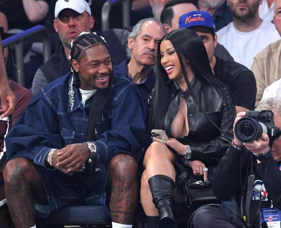 Cardi B and Stefon Diggs go public with PDA-packed date night at Knicks game amid Offset divorce ...