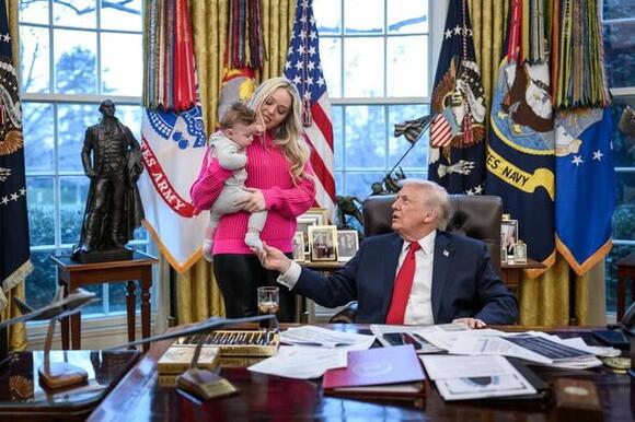 Tiffany Trump's baby crawls all over Oval Office as fans say same thing ...