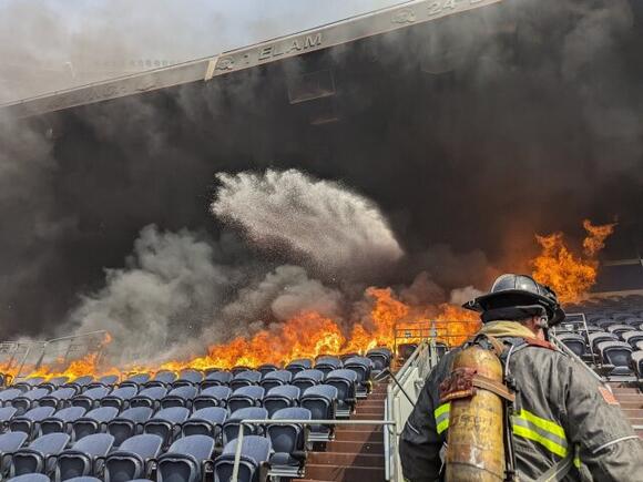 Stadium where Denver Broncos play catches fire - NewsBreak