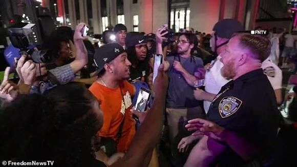 New York descends into CHAOS as fans jump on cop cars and buses after ...