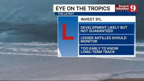 Invest 91L has weakened recently, lowering development chances - NewsBreak