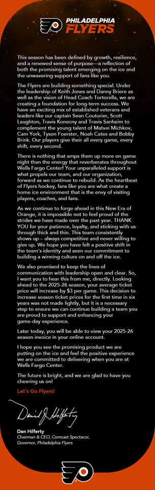 Flyers will raise season ticket prices for first time in six years in ...