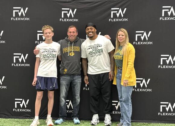 Packers running back Josh Jacobs provides inspiration during football ...