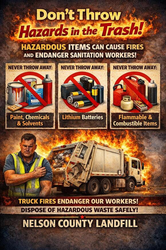 Hazardous waste disposal warning in Nelson County - NewsBreak