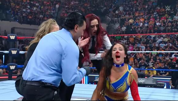 Major Botch Leaves Chelsea Green Busted Open at WWE Saturday Night’s ...