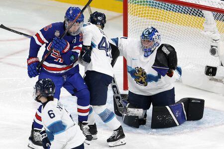Olympics-Ice hockey-US crush Finland, Knight ties goal record at Games ...