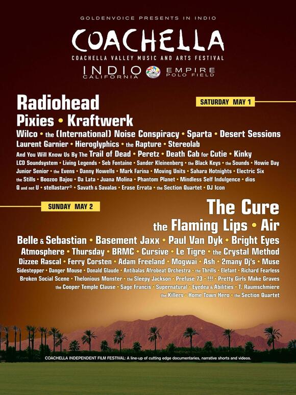 Every single Coachella headliner and lineup poster since the California ...
