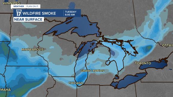 Canadian wildfire smoke could return to West Michigan