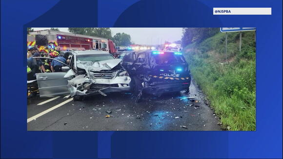 Authorities: Police car struck by vehicle; 2 New Providence officers ...