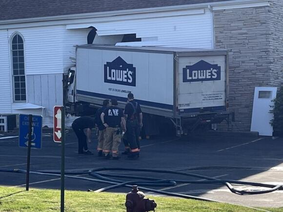 Pastor say church will meet in tent after truck smashes into building ...