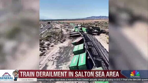 Train Derails Near Salton Sea in North Shore, Leaving Cars Off Tracks ...