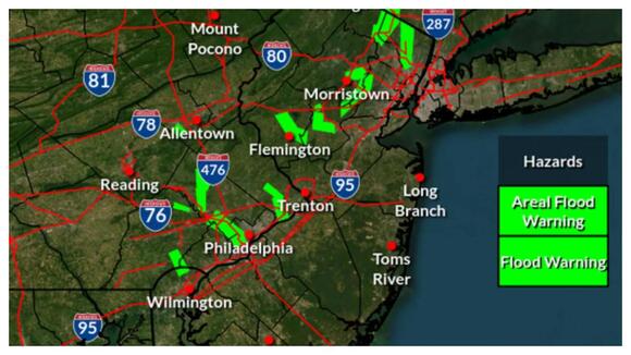 Here's How Much Rain Fell Across Bucks County This Week