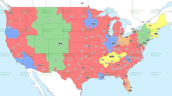 NFL TV Map Week 7: NFL Coverage Map, Broadcast Info for Sundays Games ...