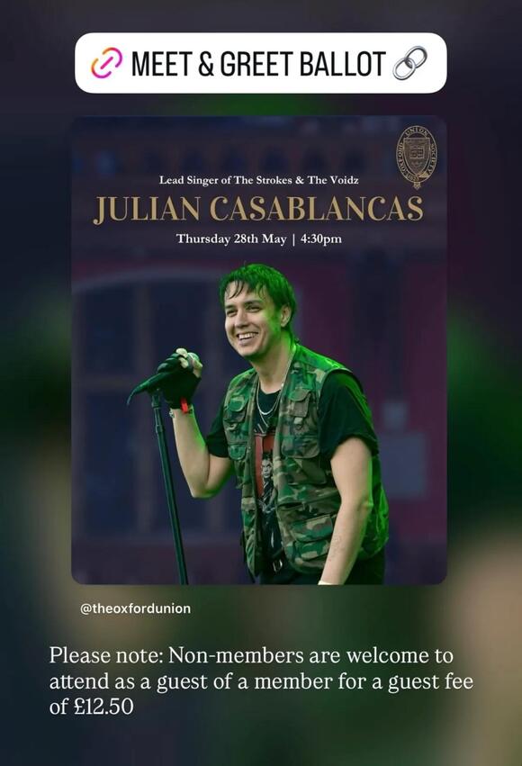 Oxford Debating Society Announces Julian Casablancas Event - NewsBreak