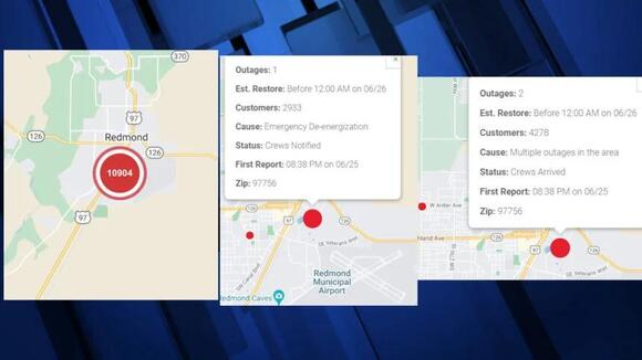 Brush fire east of Redmond prompts Pacific Power to conduct emergency ...