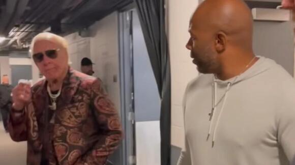Wrestling Icon Ric Flair Reunites With Jay Lethal Backstage at AEW Show ...