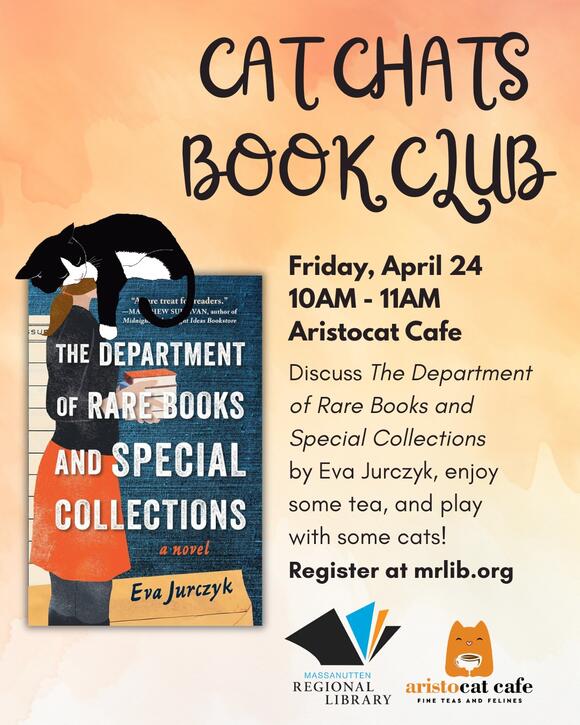 Cat Chats Book Club Meets April 24 at Aristocat Cafe - NewsBreak