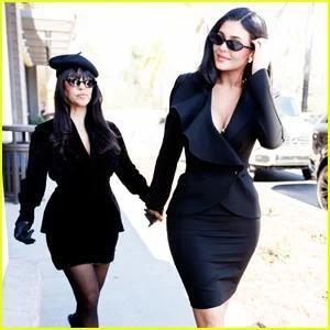Kourtney Kardashian & Kylie Jenner Hold Hands as They Step Out for ...