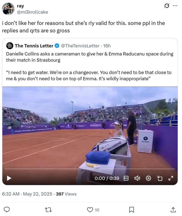 Amid Fierce Backlash, Danielle Collins Receives Support From Some Fans ...
