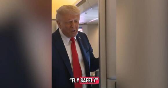Donald Trump Tells Reporters to 'Fly Safely' Before Dropping Bizarre ...
