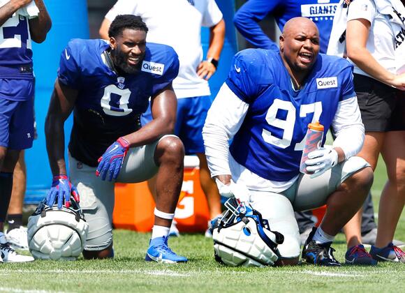 Giants’ defensive line gets ‘confidence builder’ against stout Lions front