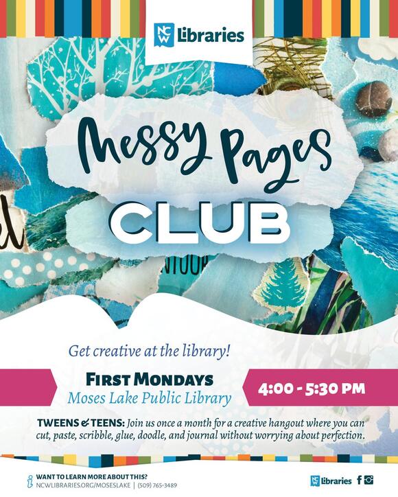 📅 Messy Pages Club for Tweens & Teens – June 1 at Moses Lake Library ...