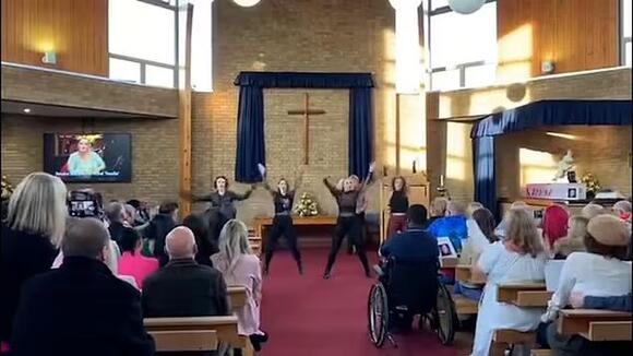 Moment flash mob bursts into funeral service dancing to Another One ...