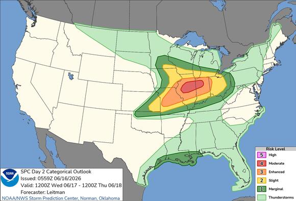 Widespread severe storm & intense tornado risk Illinois & Indiana ...