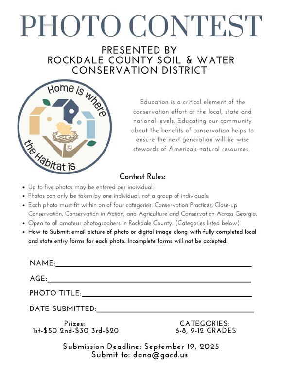 Rockdale County SWCD poster and photo contests deadline approaching ...