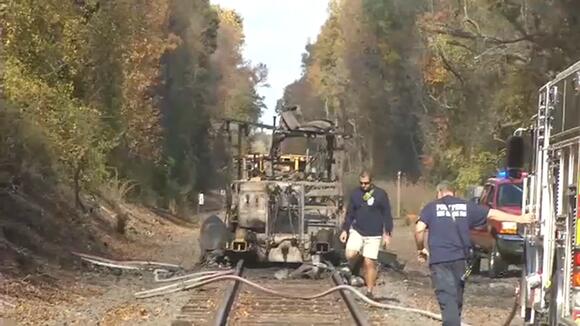 Propane tank explosion on railroad tracks damages nearby buildings in ...
