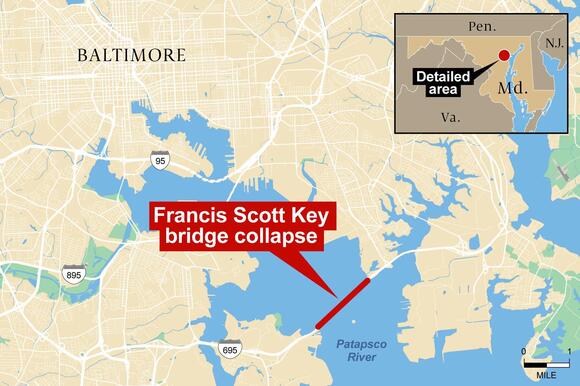 Francis Scott Key Bridge collapse live updates: What was on the ship ...