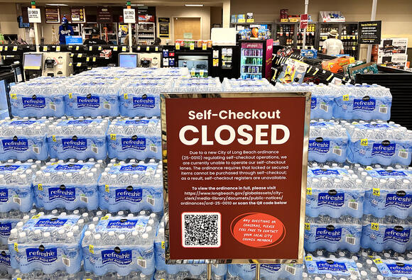Vons and Albertsons close self-checkout as Long Beach mandates more ...