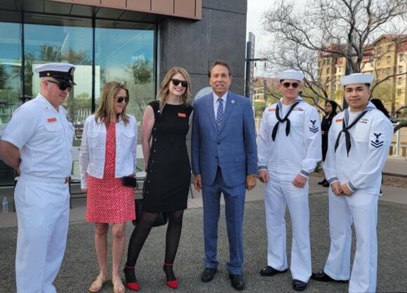 Scottsdale Mayor Ortega attends Navy proclamation presentation